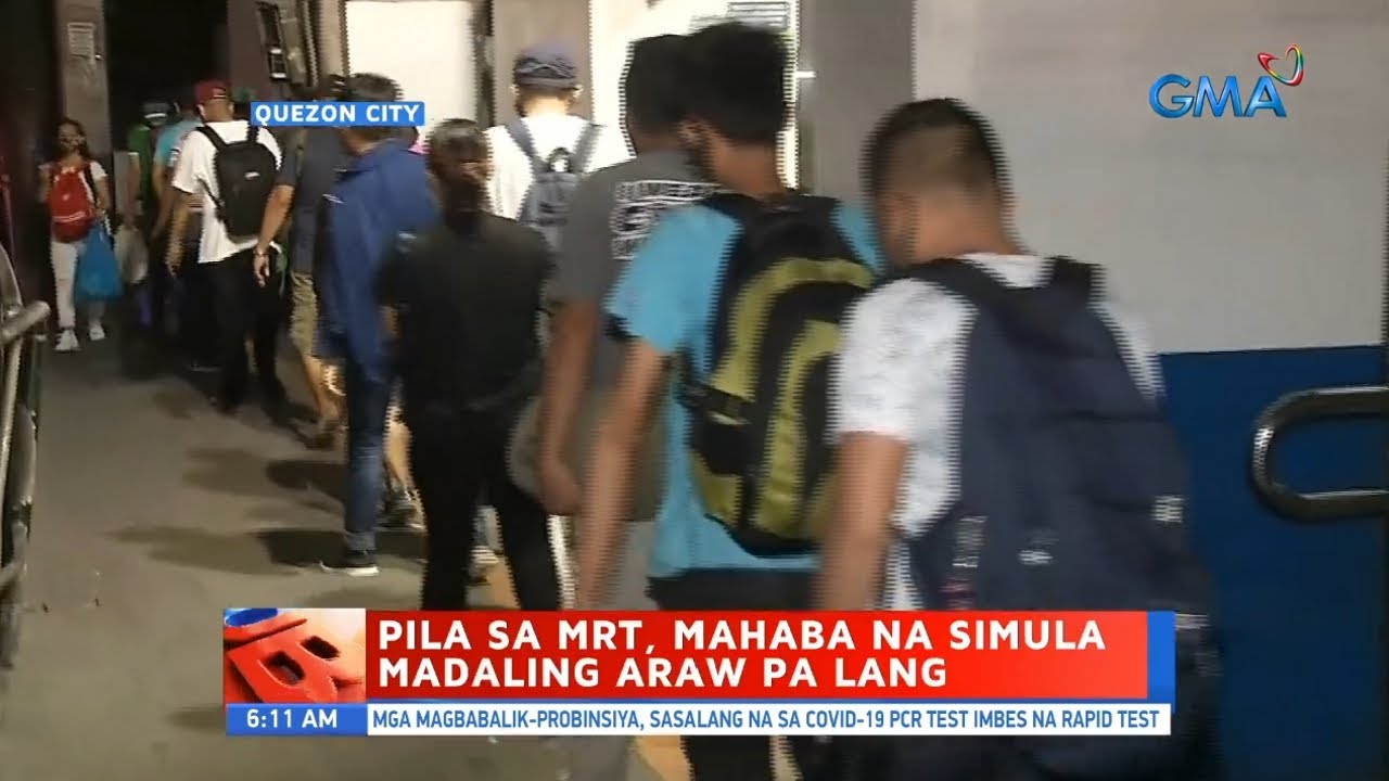 UB: Pila sa MRT, mahaba na simula madaling araw pa lang - YouTube