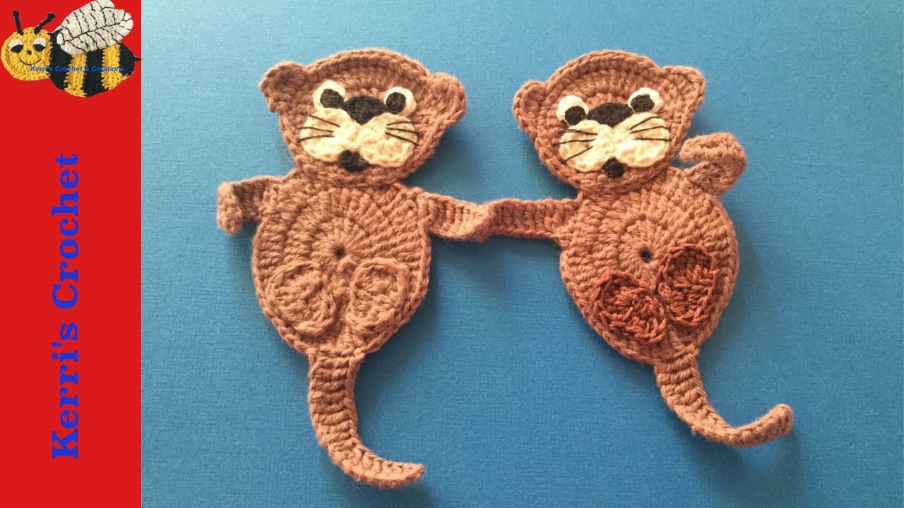 Crochet Sea Otter Tutorial - Crochet Applique Tutorial - YouTube