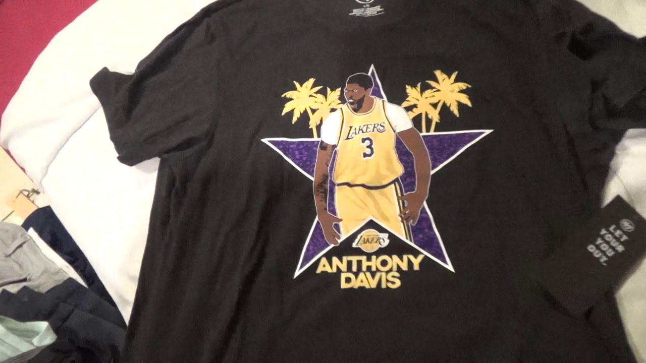 Los Angeles Lakers Anthony Davis player T-Shirt Review/Unboxing - YouTube