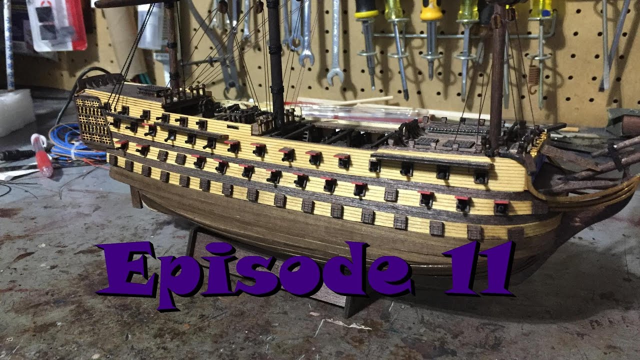HMS Victory Model Ship Build Episode 11 - YouTube