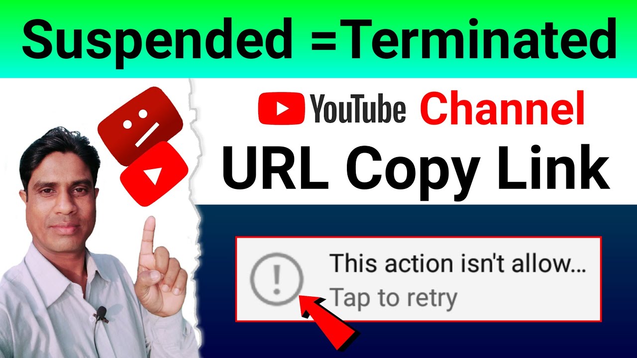 Get URL Copy Link / Your Suspended / How to Terminated / YouTube ...