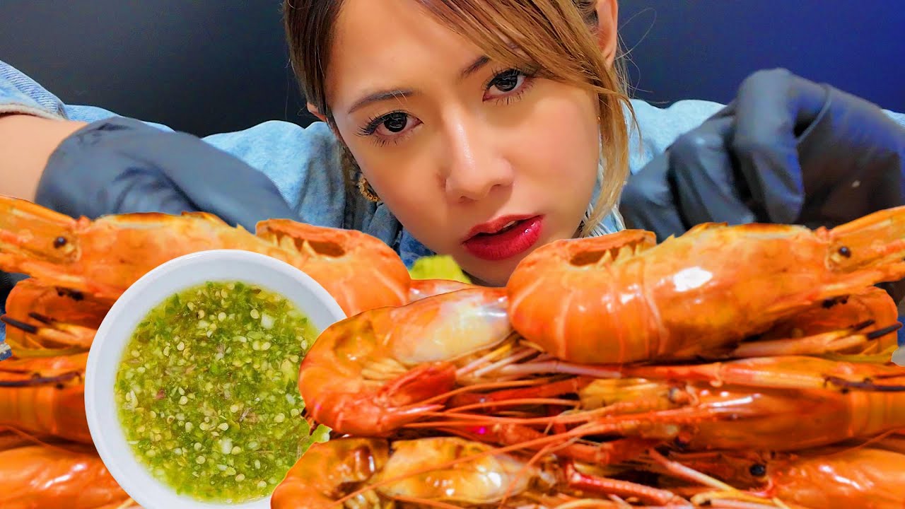 Epic Shrimp Mukbang with Authentic Thai Seafood Sauce | ASMR Eating ...