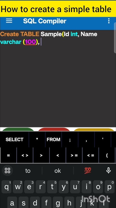 How to create a simple table - YouTube