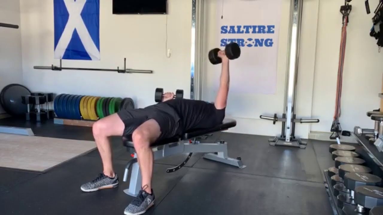 1 Arm DB Chest Press with 1 Arm Hold - YouTube