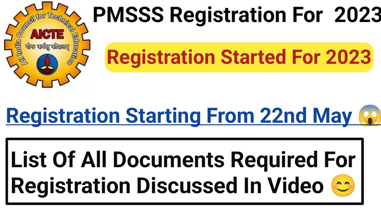 PMSSS 2023 List Of Documents Required For Registration Discussed - YouTube