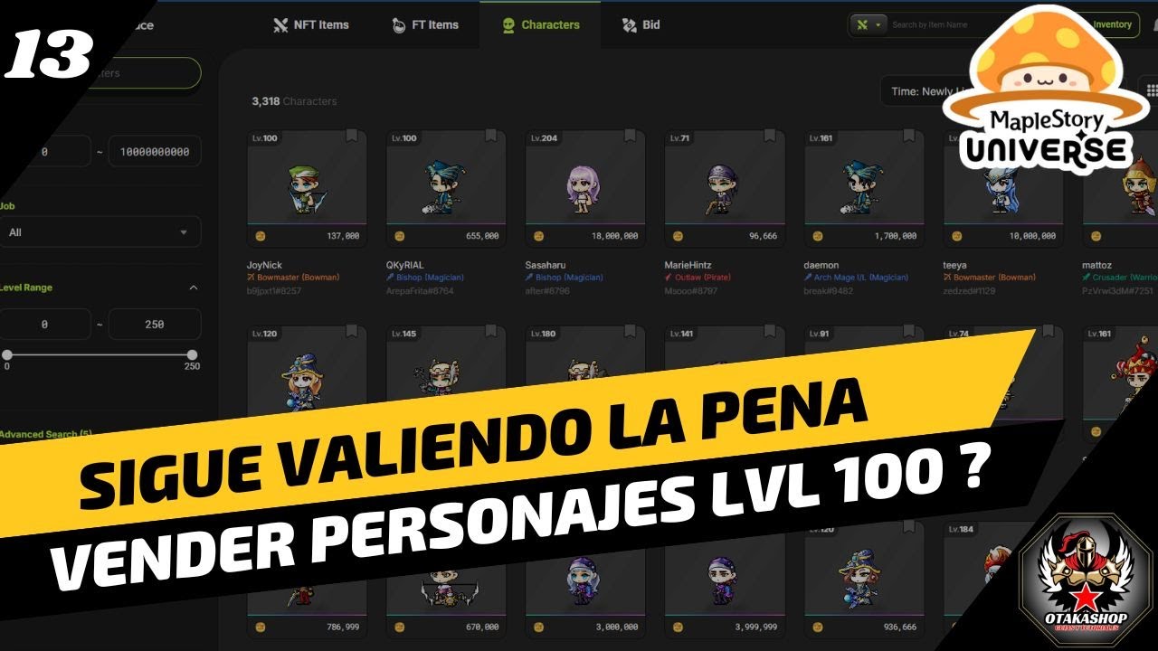 MAPLESTORY UNIVERSE | TE ENSEÑO A VENDER TU PERSONAJE | Y VENDER ...