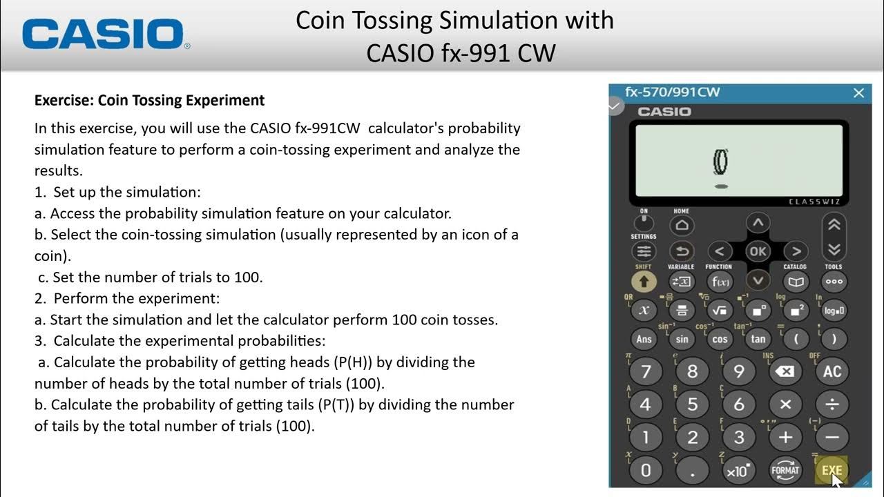 Coin Toss Simulation with CASIO fx-991 CW - YouTube