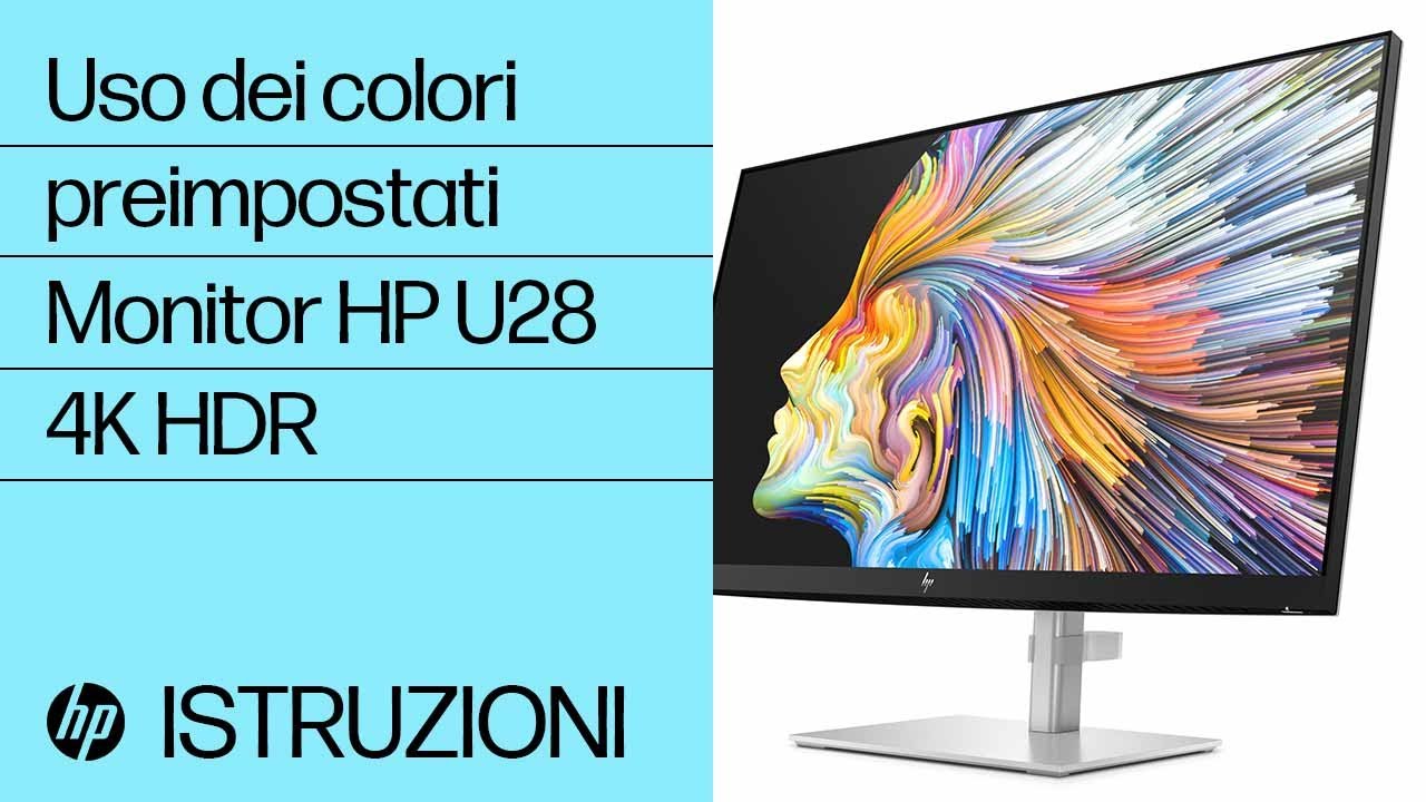 Uso dei colori preimpostati sul monitor HP U28 4K HDR | Computer HP ...