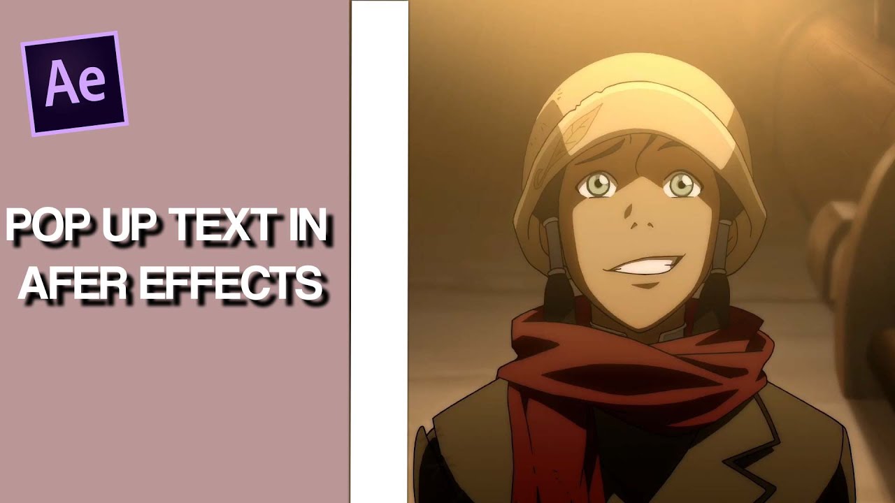 how to do a pop up text|AFTER EFFECTS - YouTube