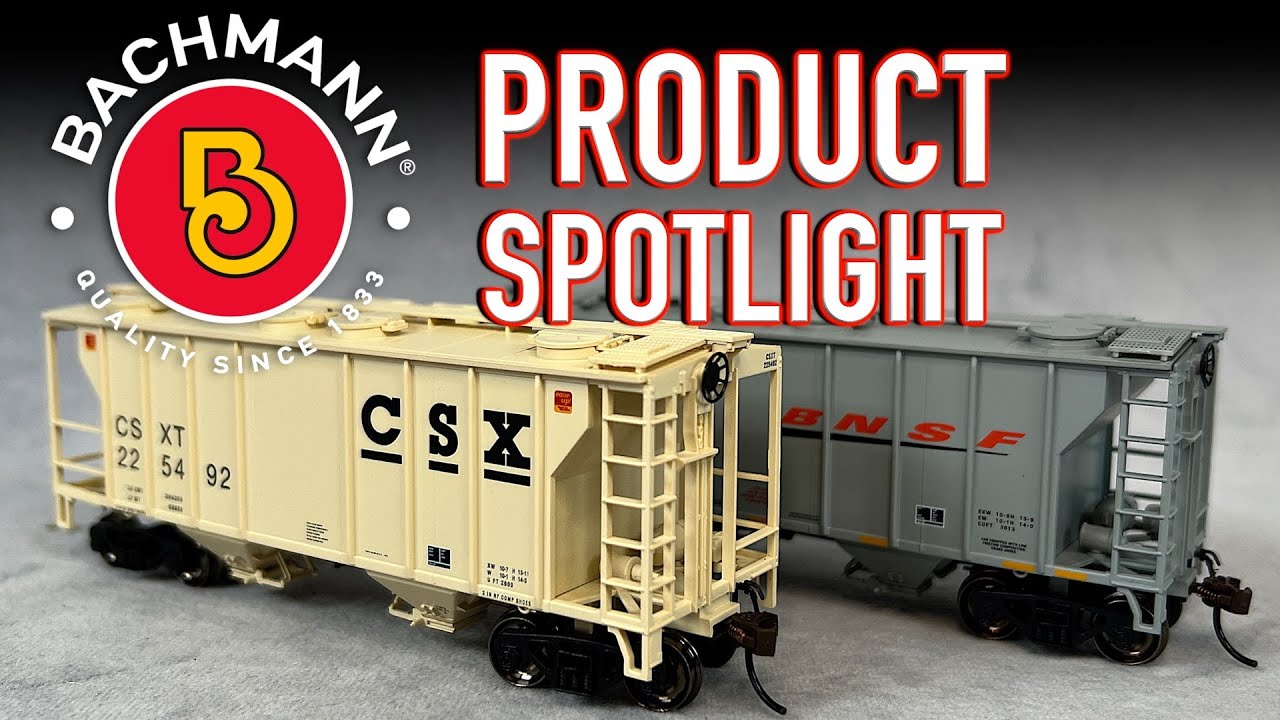 HO Scale PS-2 2 Bay Covered Hoppers Bachmann Product Spotlight - YouTube