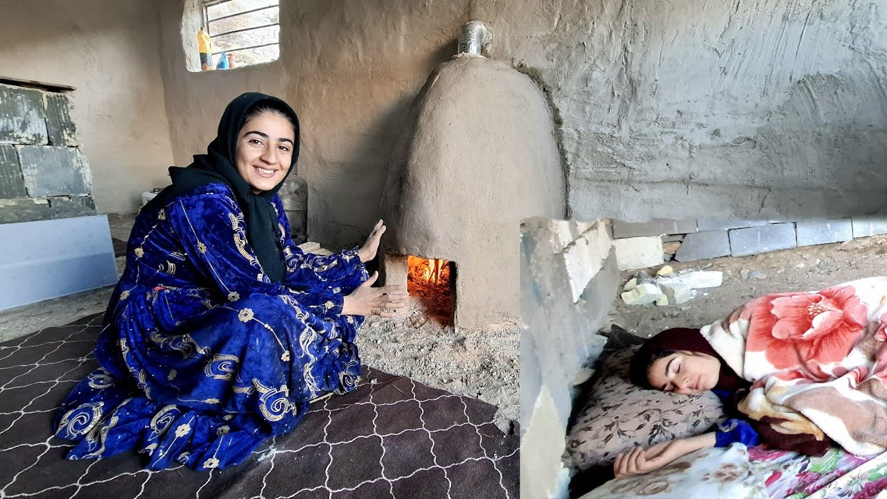 A warm and peaceful night for Narges after the bitter cold - YouTube