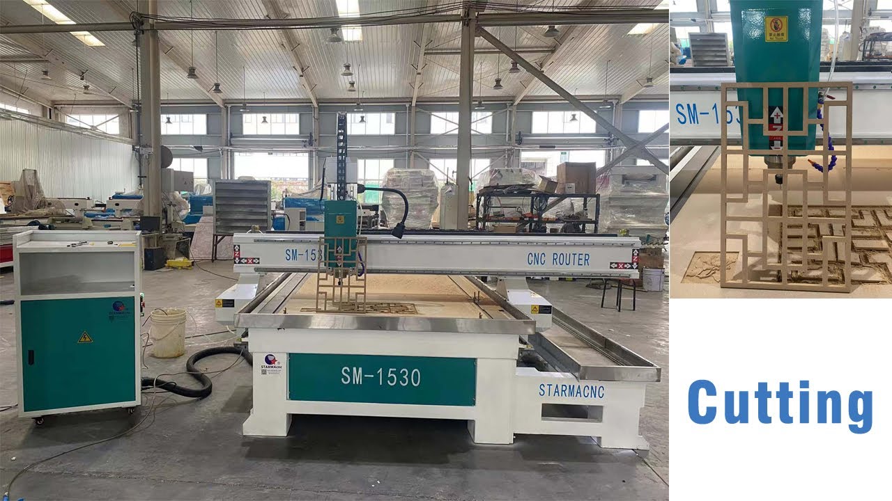 STARMACNC MDF wood cnc cutting machine 150x300cm woodworking cnc router ...