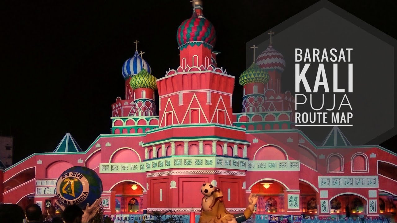 Barasat Kali Puja Route Map - YouTube