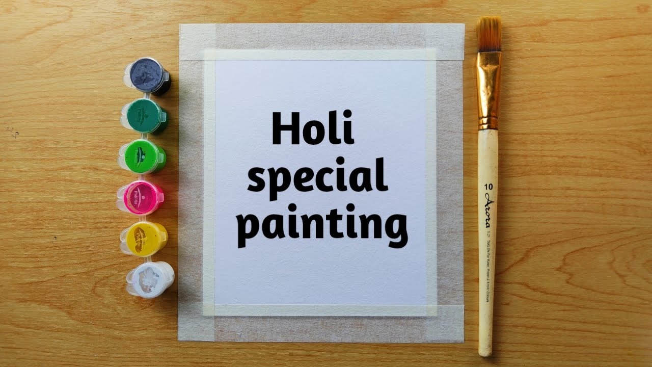 Holi Special Drawing, Holi Painting, Happy Holi Painting for Beginners ...