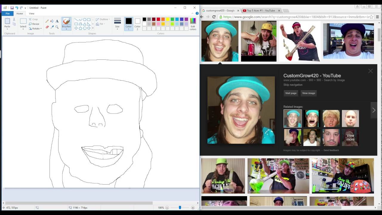 How to Draw Youtuber Edition #1 CustomGrow420 - YouTube