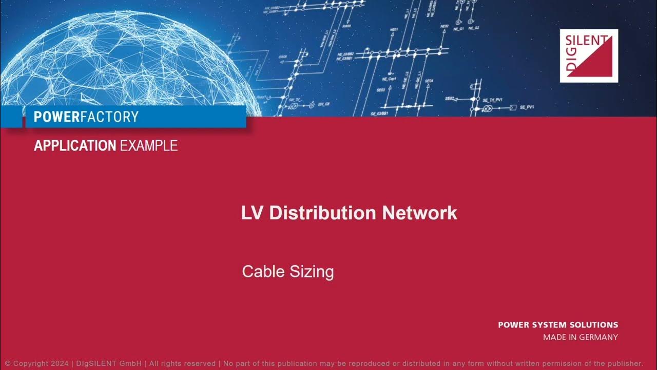 PowerFactory – LV Distribution Network – Cable Sizing - YouTube