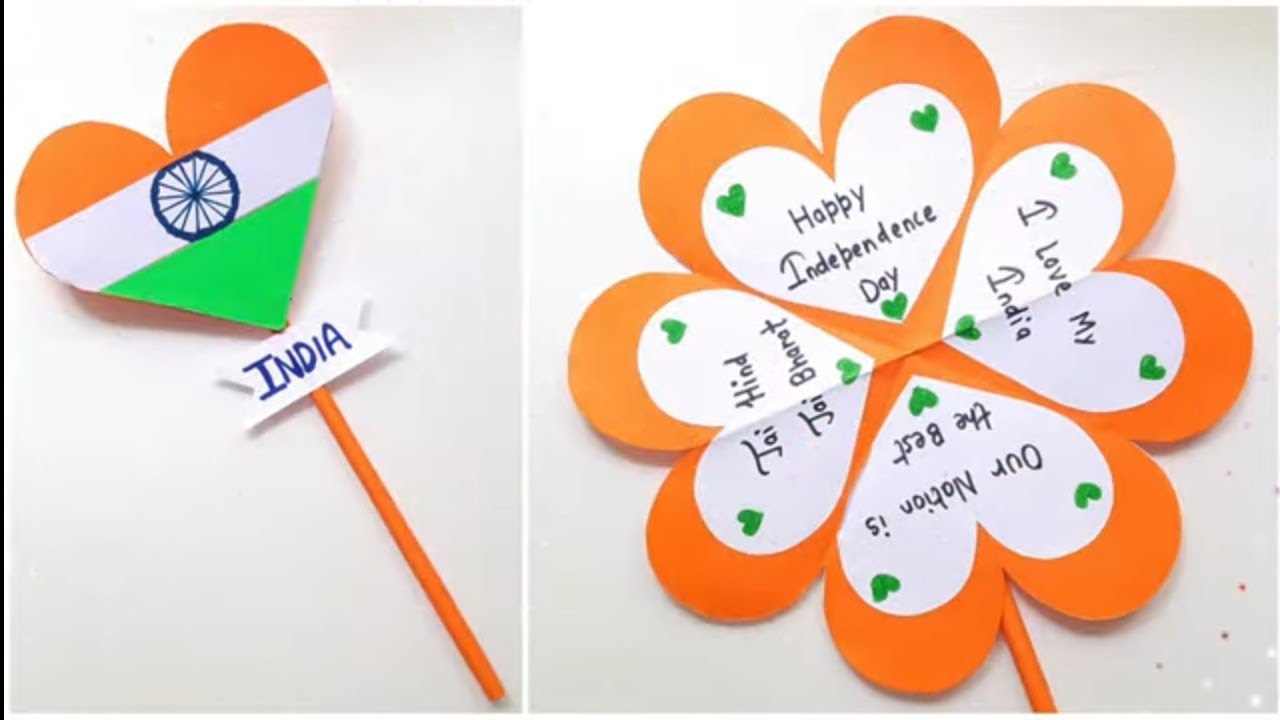 How To Make Independence Day Greeting Card? 15th August Card Idea ...