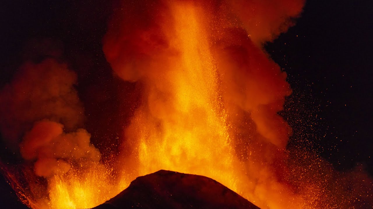 Mount Etna eruption in slow motion - YouTube