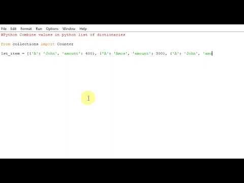 Python Combine values in python list of dictionaries - YouTube