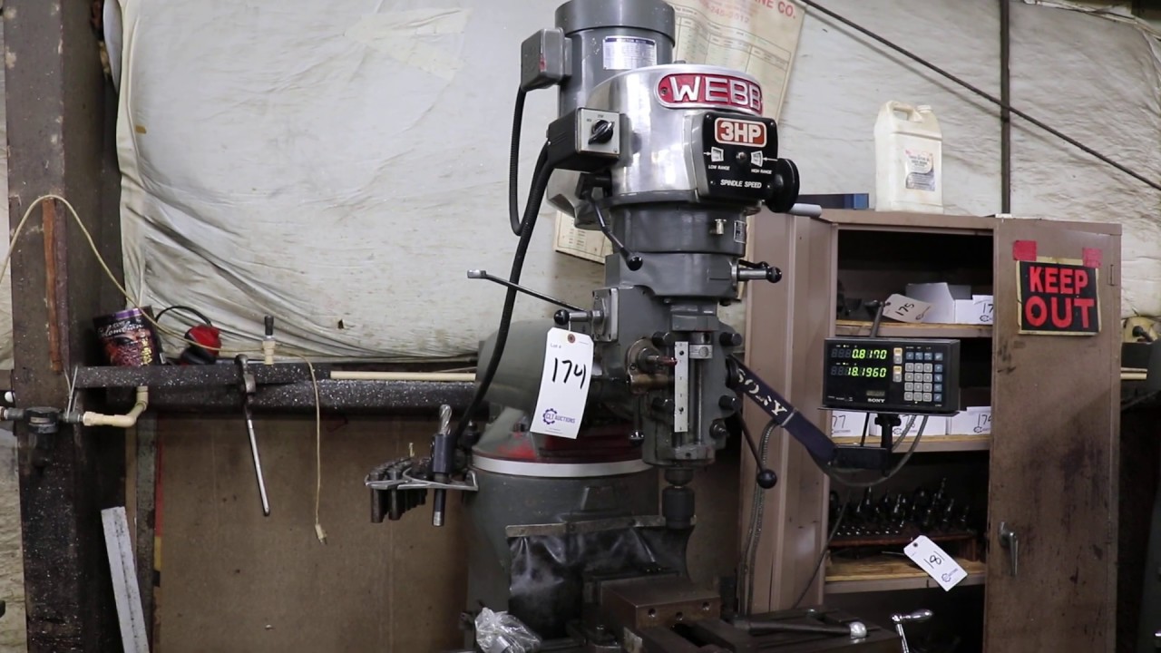 Web 2VS vertical milling machine Lot 174 - YouTube
