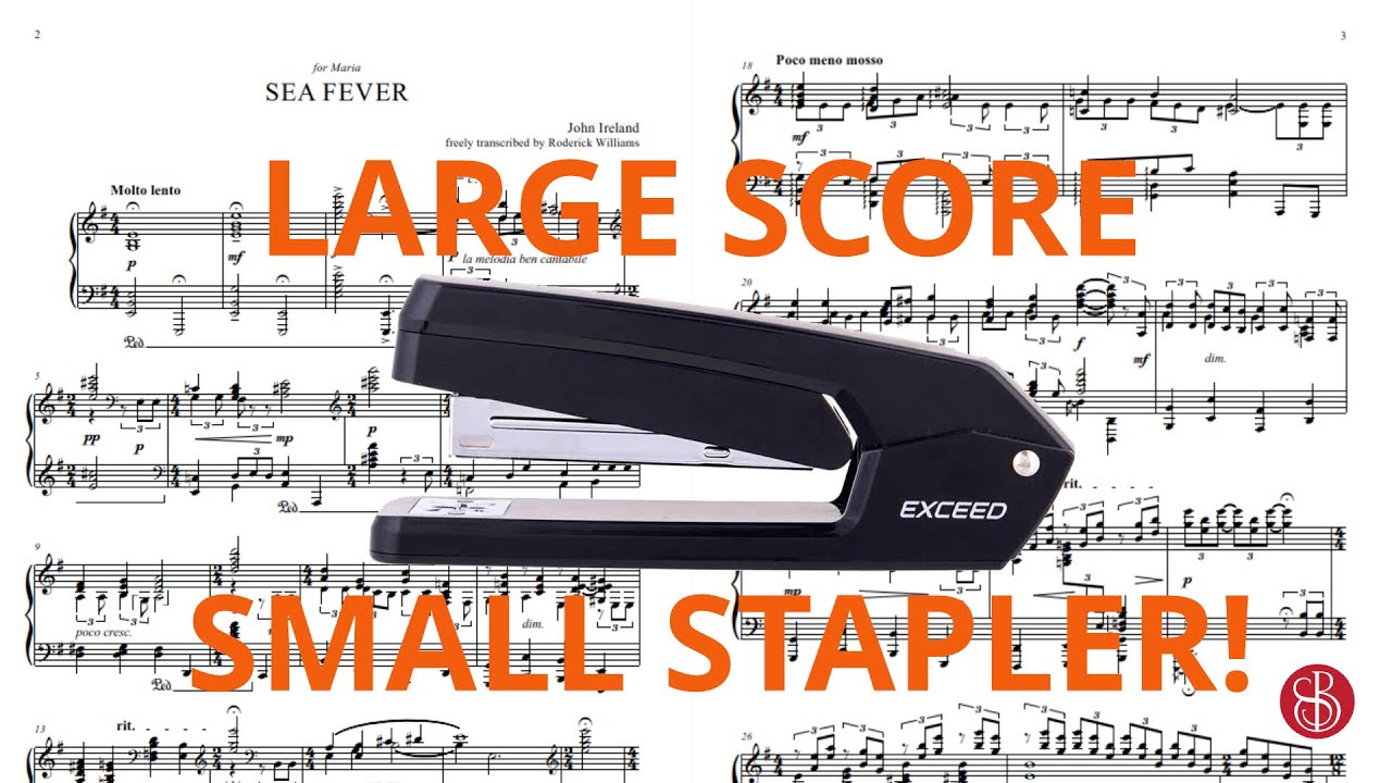 A new 'magic' stapler for our large sheet music scores - YouTube