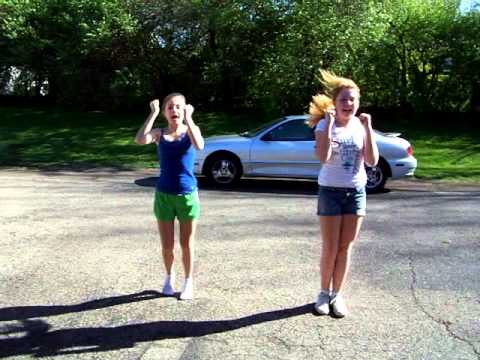 Practicing for 7th grade cheer tryouts - YouTube