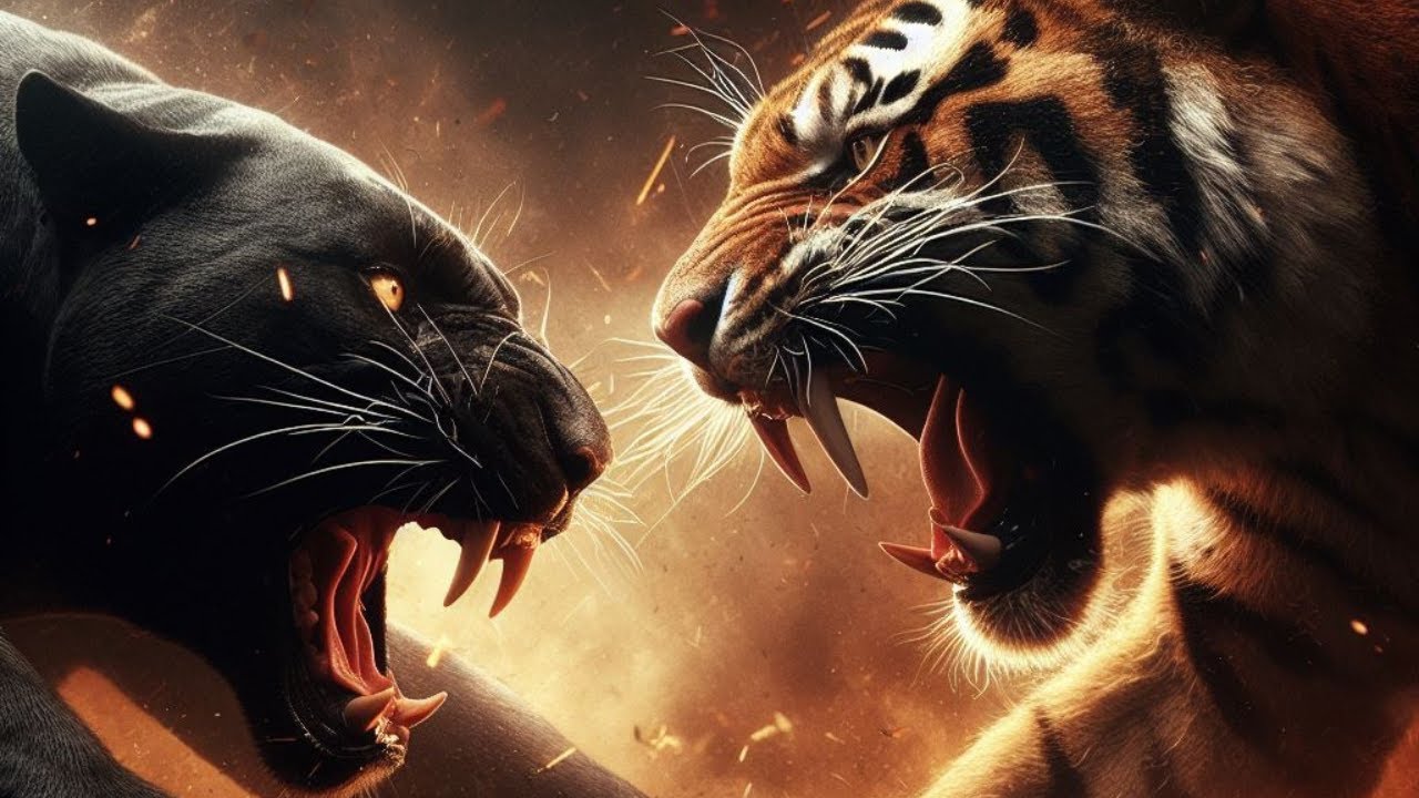 TIGRE VS PANTERA NEGRA - QUEM VENCE ? - YouTube