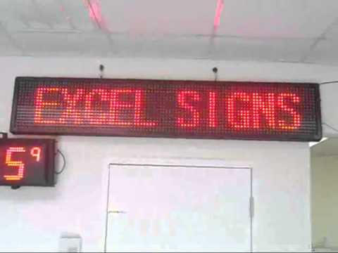 LED Scrolling Message Signs Demo from ExceLED.us - YouTube