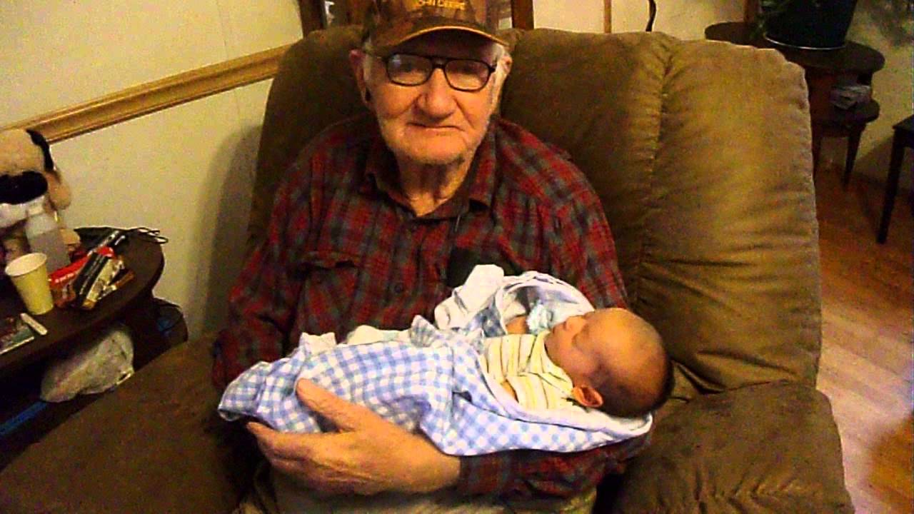 Grandad meets his Great Great Grandson - YouTube