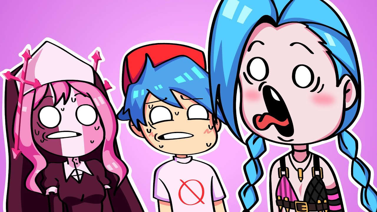 FUNNY LEARNING WORDS 😂😂😂 || SARV x JINX x BF || FNF & ARCANE ANIMATION ...