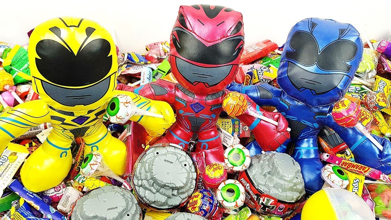 Learn Colors with Power Rangers Lollipops Surprise Eggs & A lot of ...