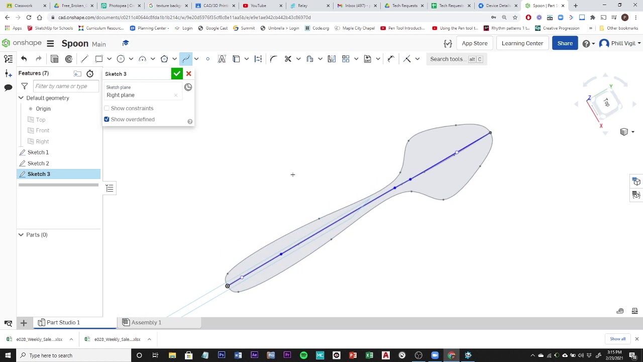 Onshape Spoon Design - YouTube