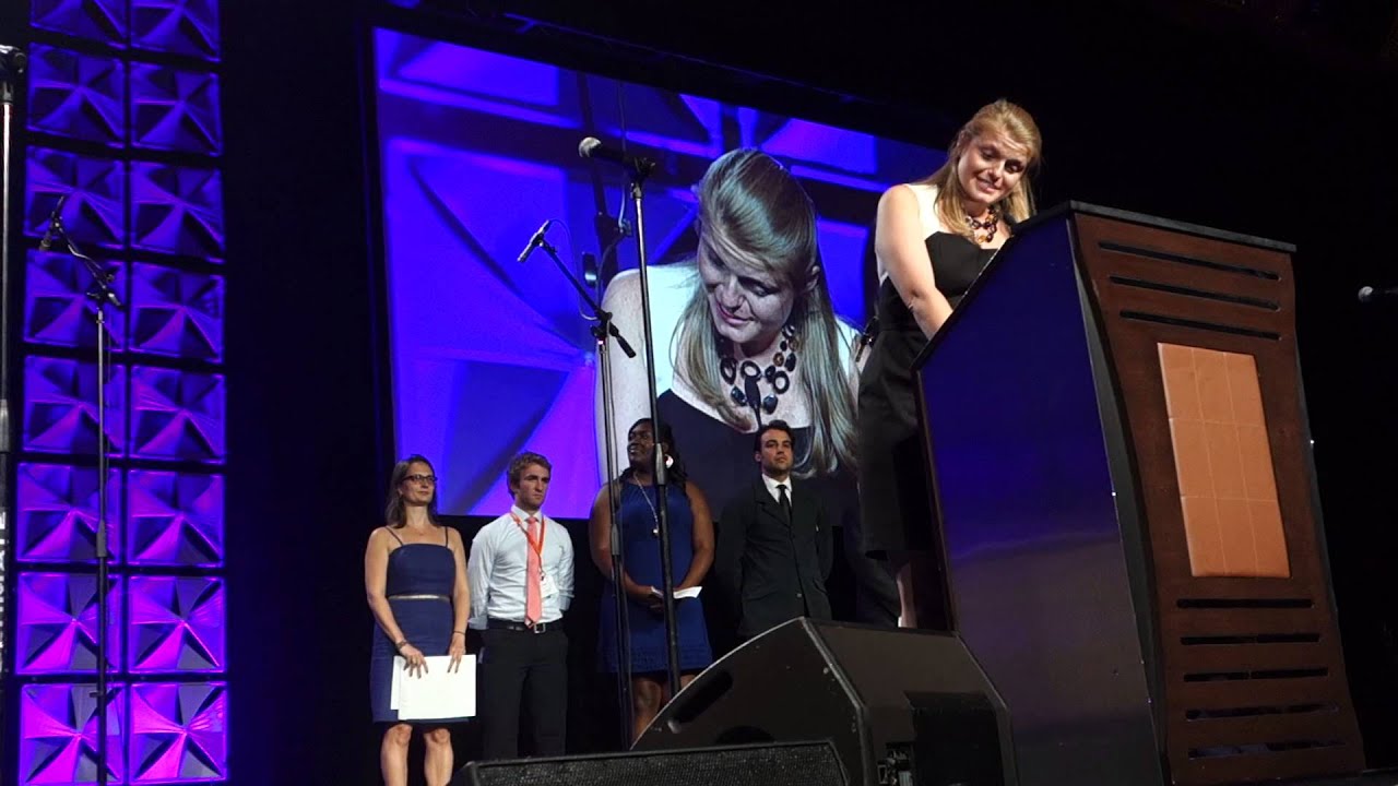 Ali Nagle presents Daniel Sonnier with the Harriett Ball Excellence in ...