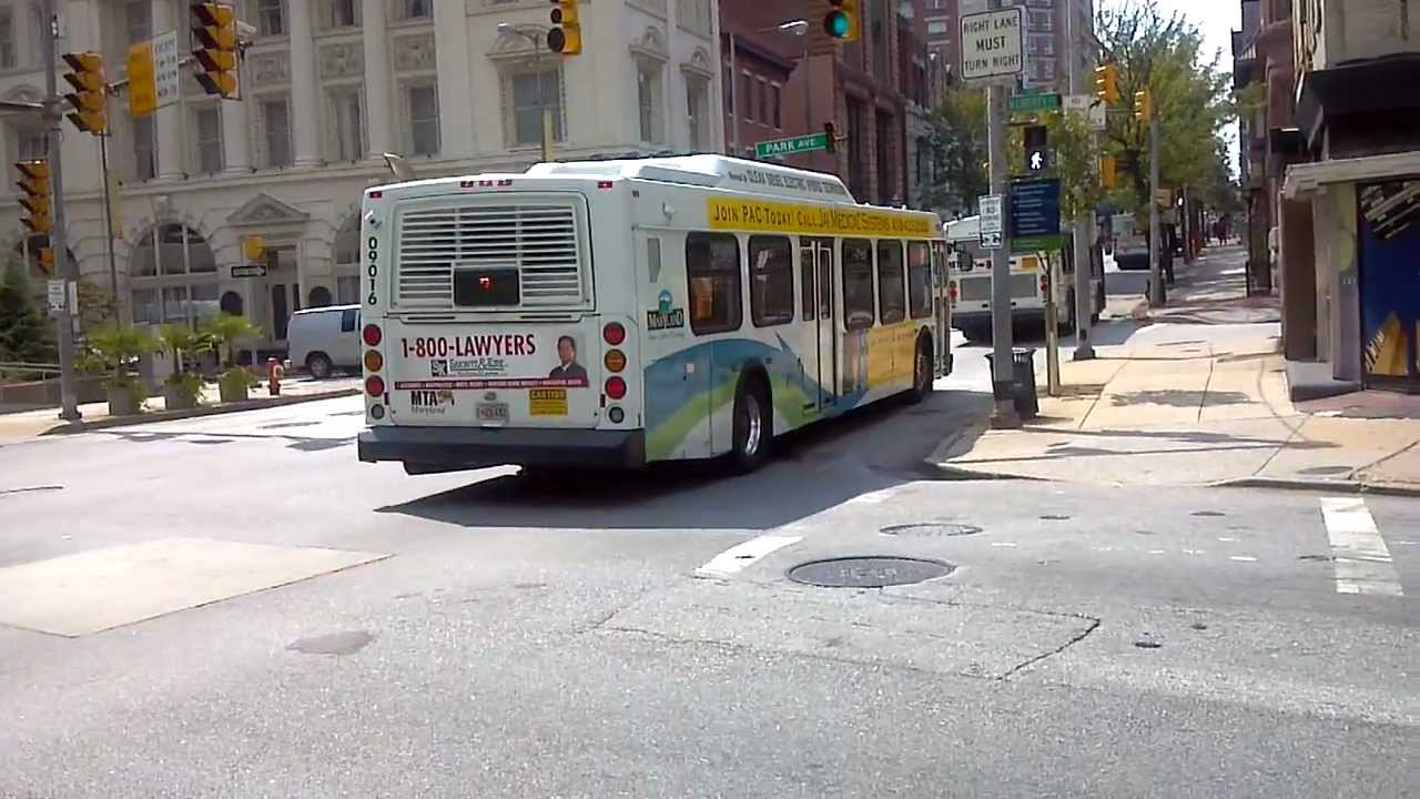 MTA Maryland buses on Liberty St & Fayette St @ Downtown Baltimore ...