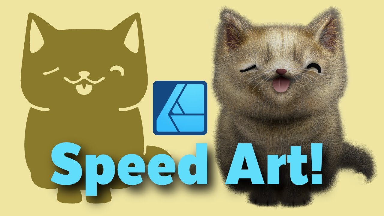 Affinity Designer : Speed Art for Cat Tool - YouTube
