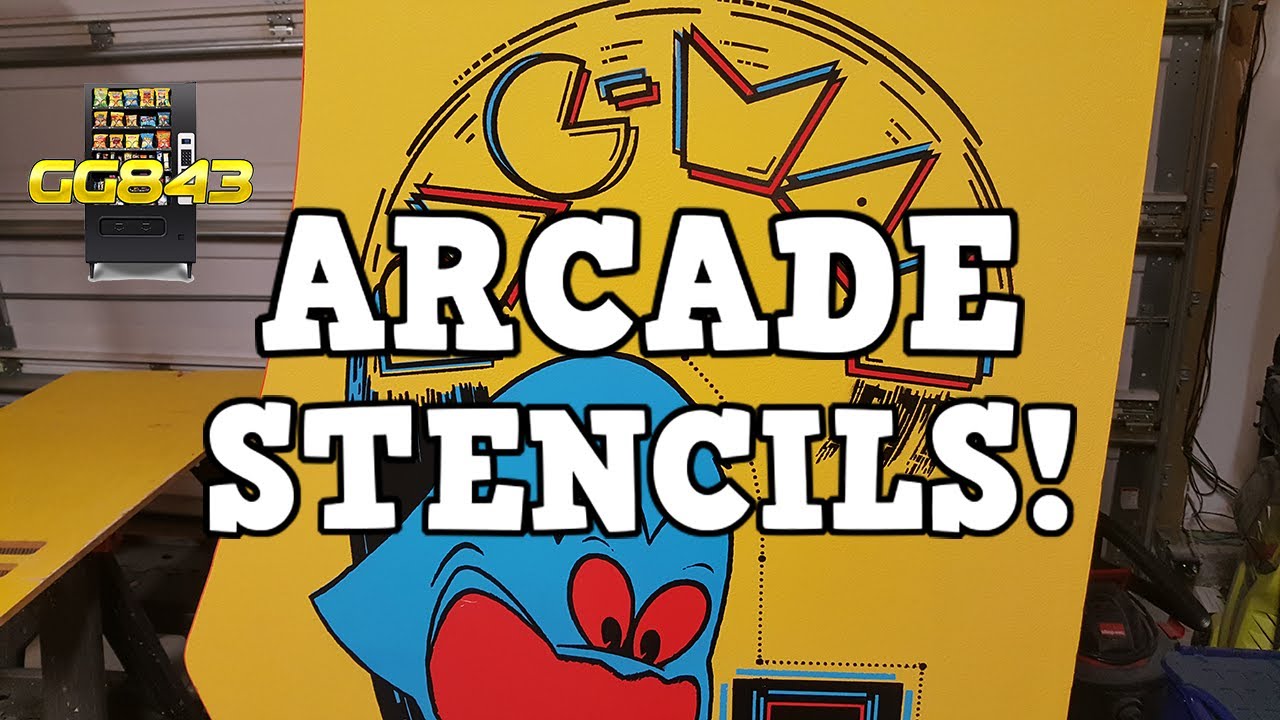 How to Apply Arcade Stencil Artwork on a Pac-man Arcade Game! - YouTube