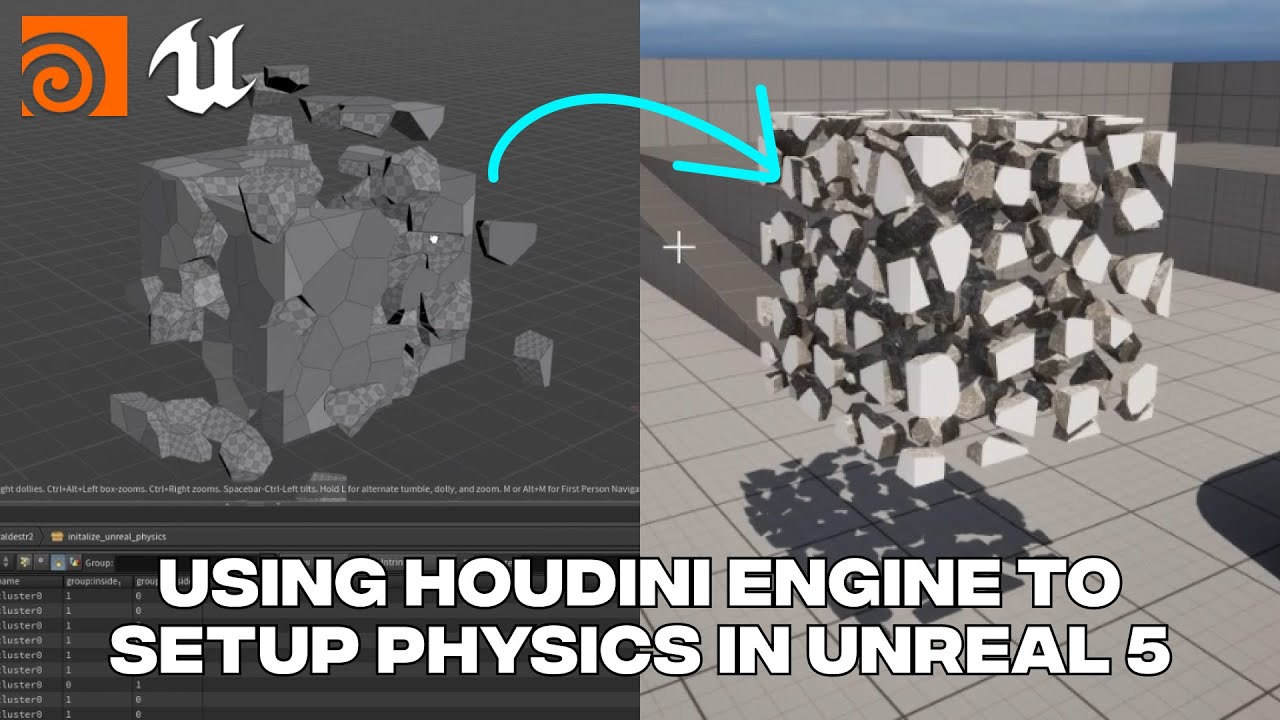 Using Houdini Engine to setup Physics in Unreal 5 with Grayson Cotrell ...