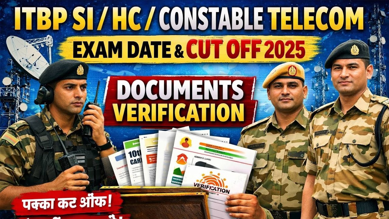 ITBP SI / HC / CONSTABLE TELECOMMUNICATION WRITTEN EXAM DATE / ITBP ...
