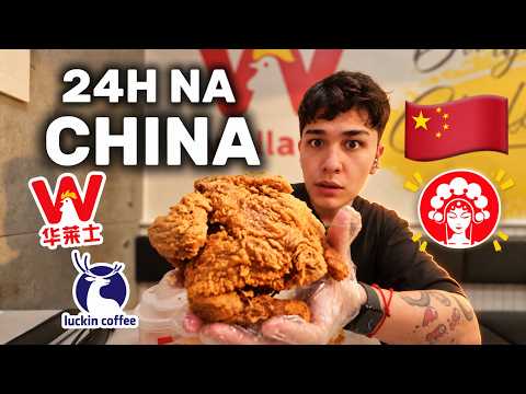 24H PROVANDO FAST FOOD NA CHINA🇨🇳
