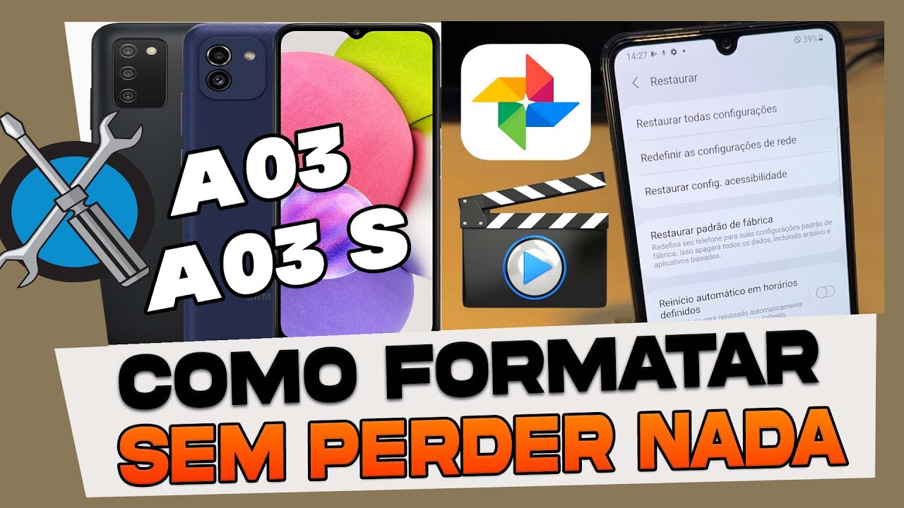 Como Formatar o Samsung Galaxy A03 e A03S Sem Perder Fotos e Videos - YouTube