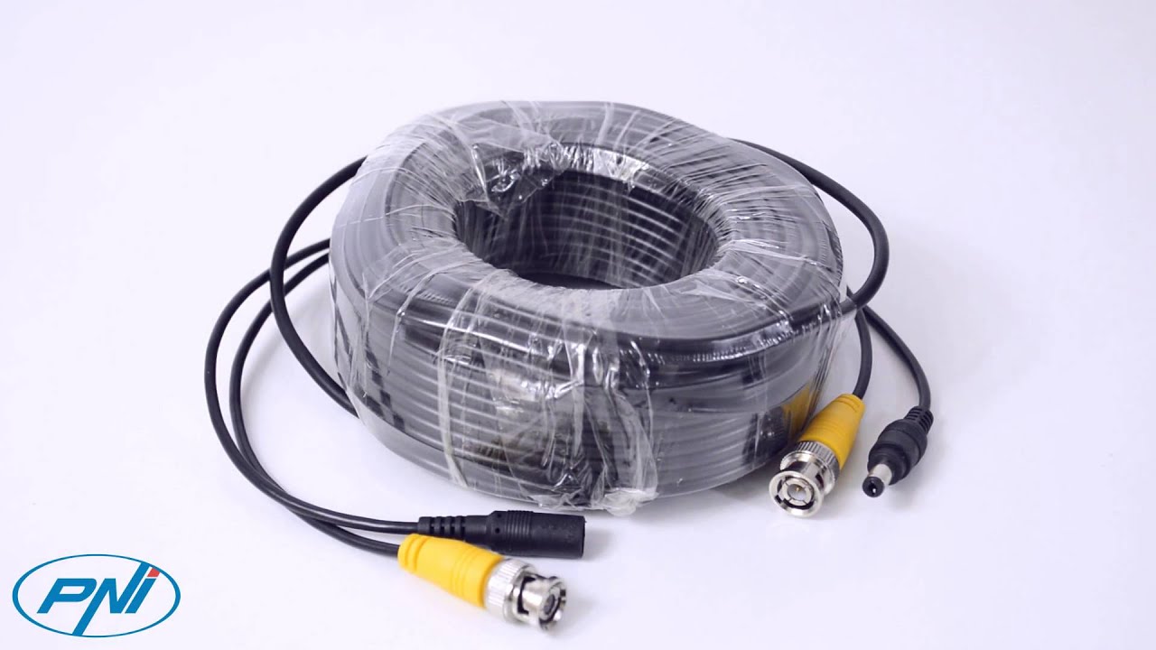 Cablu video si alimentare PNI CCTV 20M pentru camera de supraveghere ...