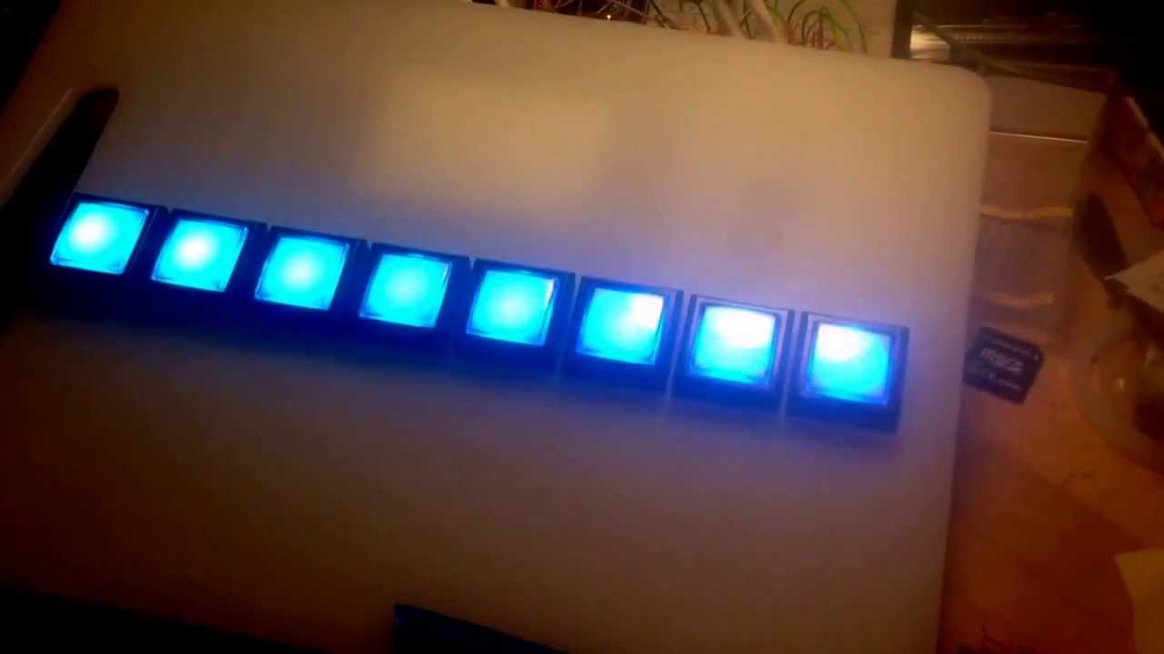 Square RGB LED Arcade Button Test - YouTube