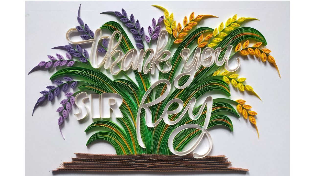 Paper Quilling Typography|How to make Paper Quilling Typography 💚💚💚 ...