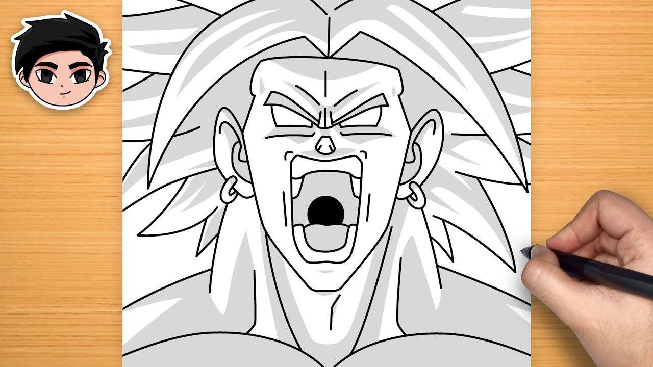 How to Draw BROLY from Dragon Ball | Easy Anime Drawing - YouTube
