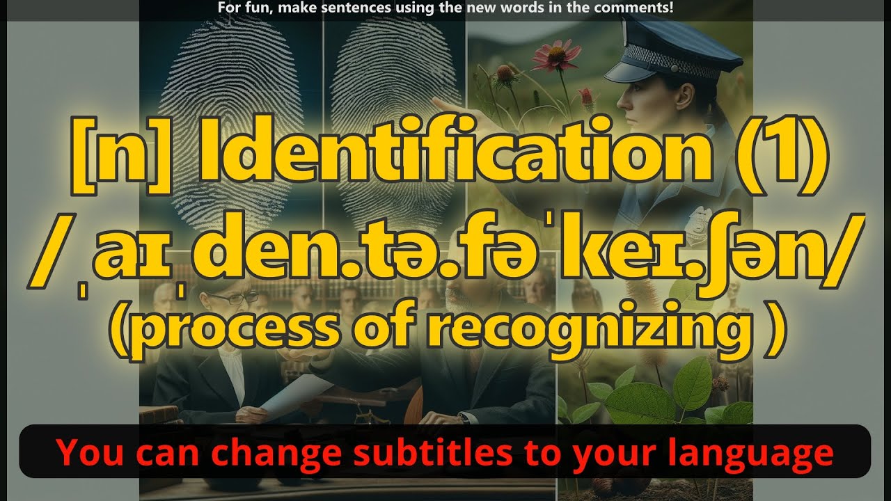 Identification meaning (process of recognizing) with 5 examples - YouTube