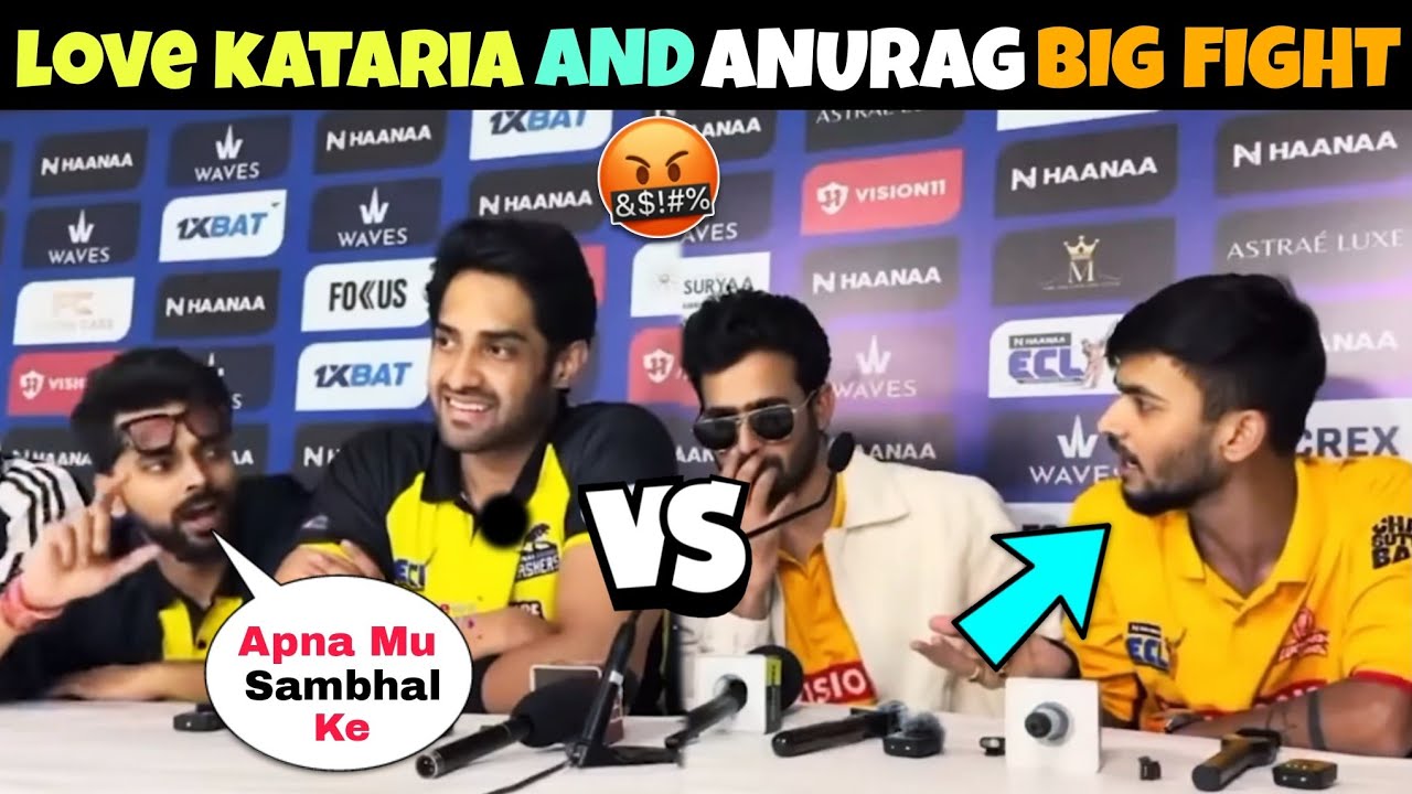 Anurag Dwivedi Big Fight With Kataria | Love Kataria Team vs Anurag Dwivedi Team | Ecl Cricket ...