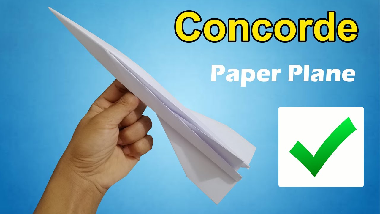 How to make Easy Paper Jet Plane Concorde - Origami Tutorial | Concorde ...