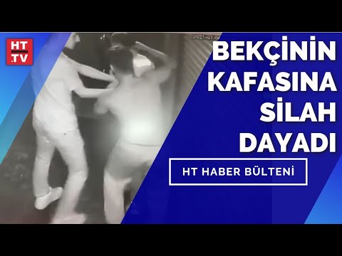 Bekçinin başına silah dayadı işte o anlar kamerada!