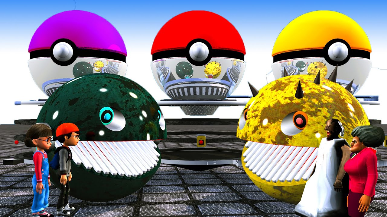 ROBOT PACMAN VS MS PACMAN VS PACMAN MONSTER IN POKEMON A NEW BATTLE ...