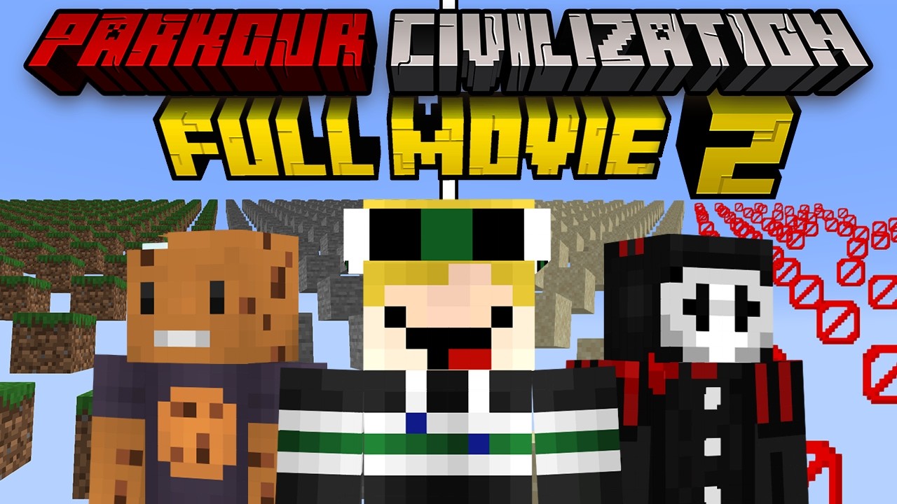Minecraft but I survive AGAIN in PARKOUR CIVILIZATION [FULL MOVIE ...